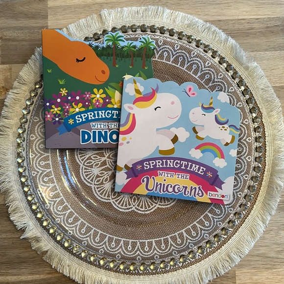 Bendon | Toys | Bendon Springtime Hard Board Book Dinos Or Unicorn New ...
